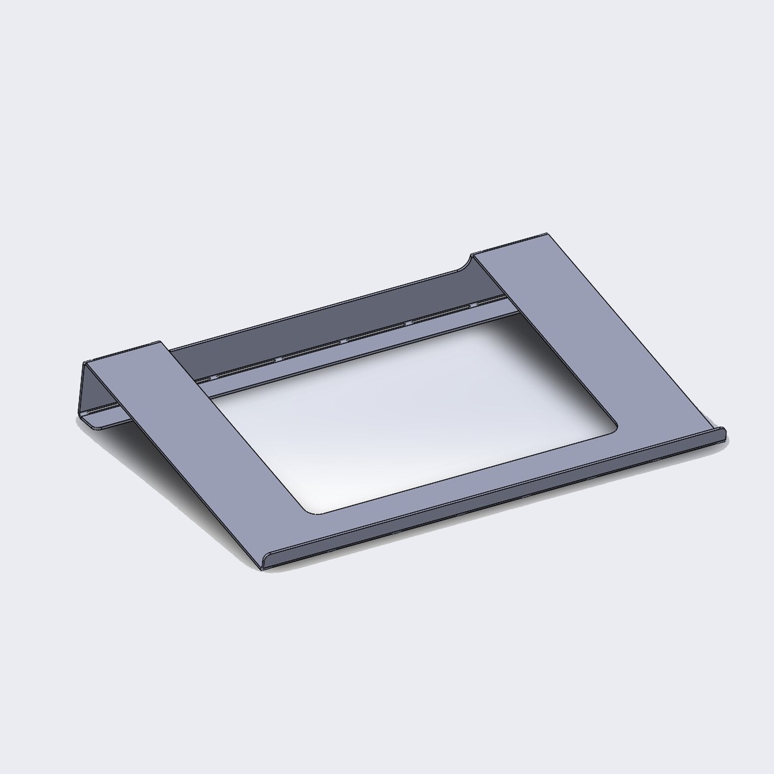 Industrial Style Bending Laptop Stand Desk Accessory DXF CNC Laser Cut ...