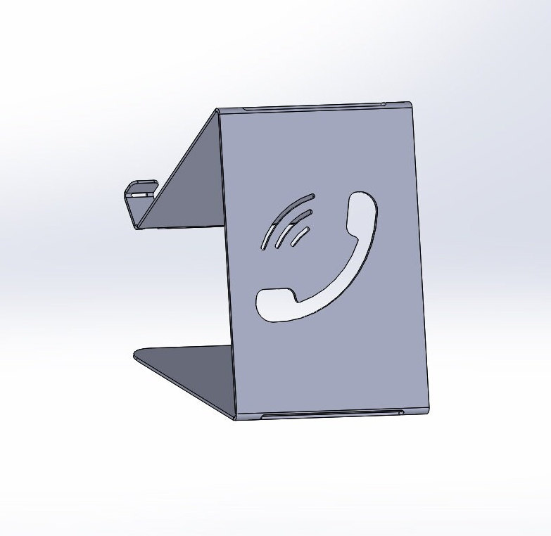 Industrial Style Bending Phone Holder Desk Accessory DXF CNC Laser Cut ...