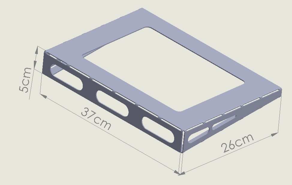 Industrial Laptop Stand DXF File: CNC Laser Cut Metal Design - Etsy