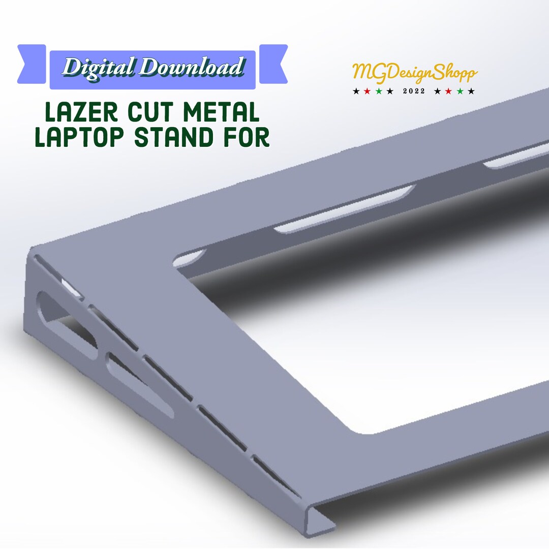 Industrial Style Bending Laptop Stand Desk Accessory DXF CNC - Etsy