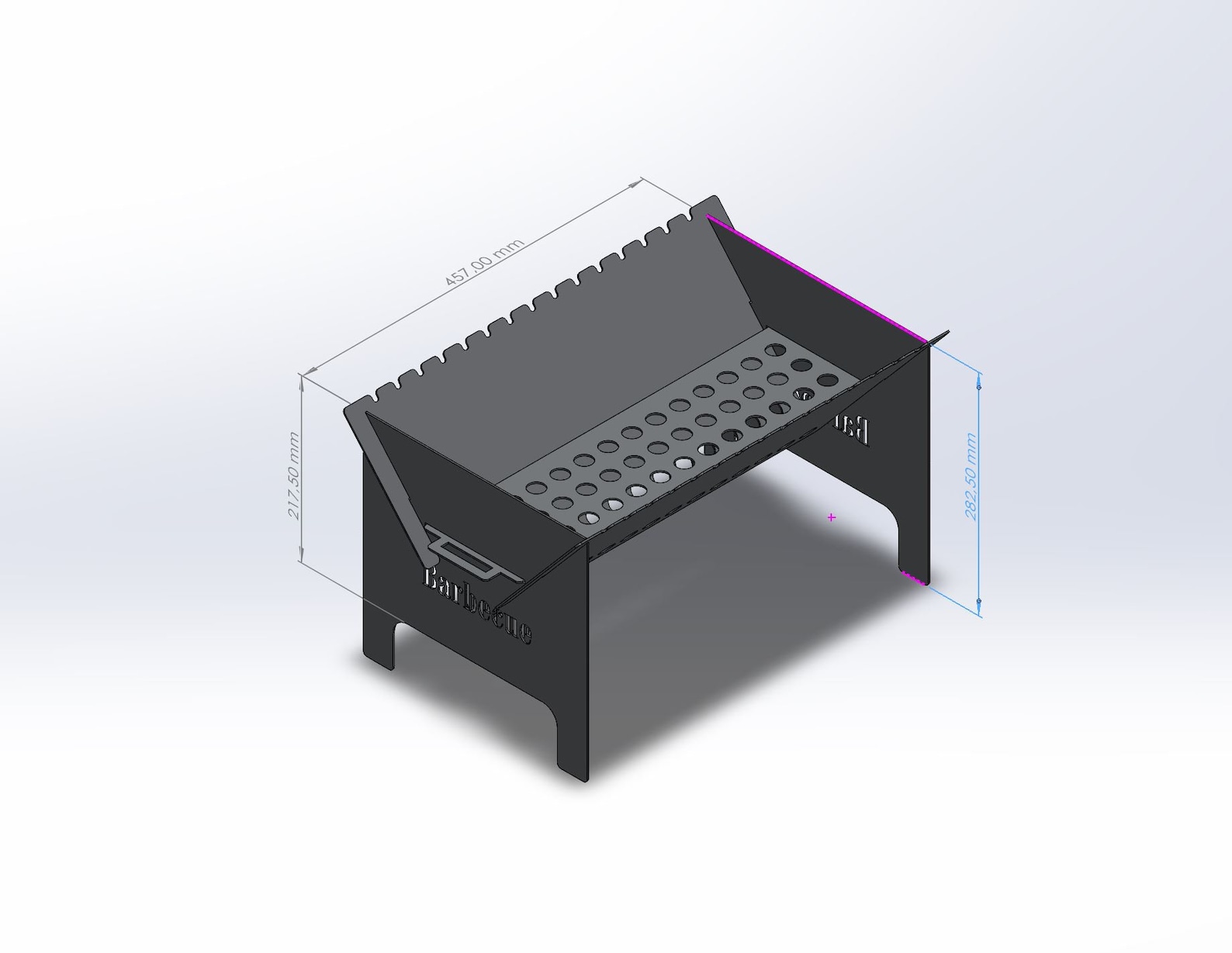 Industrial Style Bending Metal Barbecue DXF-DWG File- Stylish and ...