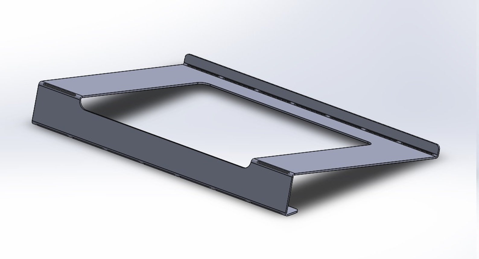 Industrial Style Bending Laptop Stand Desk Accessory DXF CNC Laser Cut ...