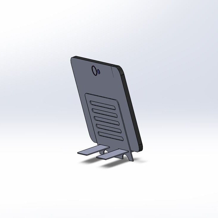 Industrial Style Bending Tablet Holder Desk Accessory DXF CNC Laser Cut ...