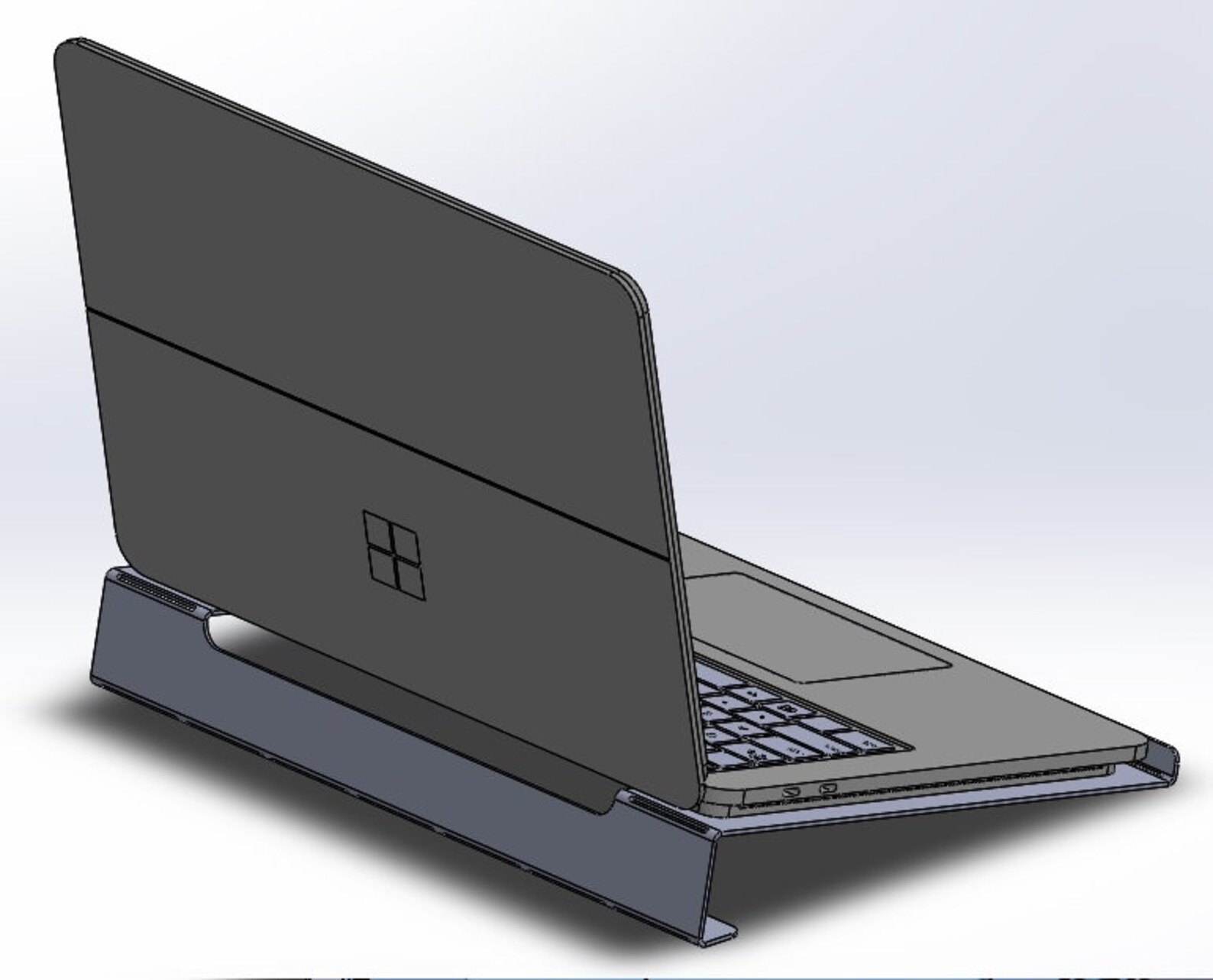 Industrial Style Bending Laptop Stand Desk Accessory DXF CNC Laser Cut ...