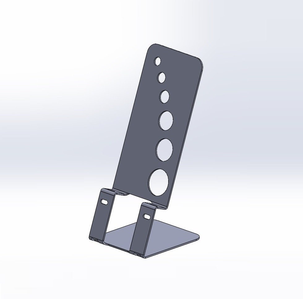 Industrial Style Bending Phone Holder Desk Accessory DXF CNC Laser Cut ...