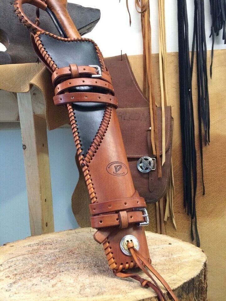 Rossi Ranch Hand Leather Scabbard Holster belt Loop-shoulder Strap ...