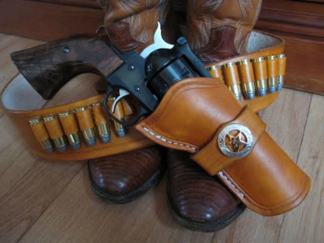 Western Holster Gun Cover Revolver Floral Tooled Leather Cowboy Rigs ...