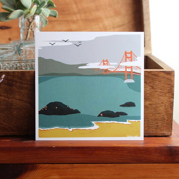 Golden Gate Bridge Greeting Card - Etsy