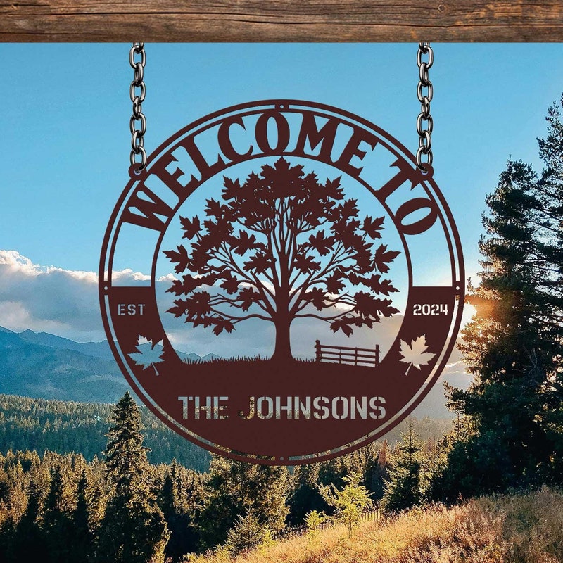 Metal Oak Tree Yard Signs - Etsy