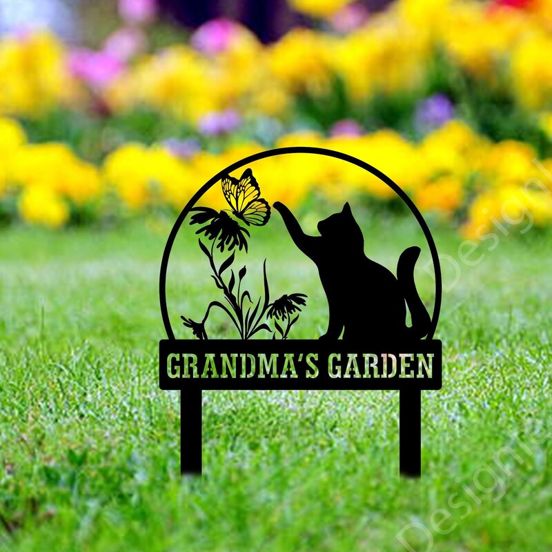 Cat Garden Sign - Etsy