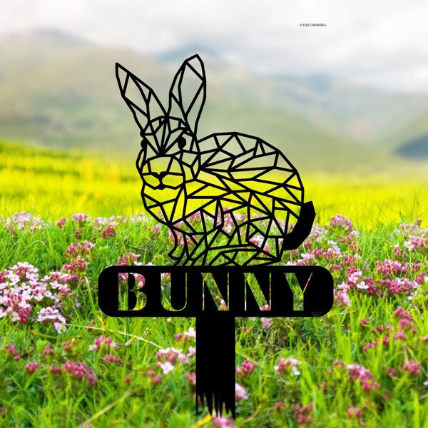 Geometric Rabbit - Etsy