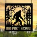 Custom Outdoor Sasquatch Metal Sign, Bigfoot Metal Wall Art, Metal ...