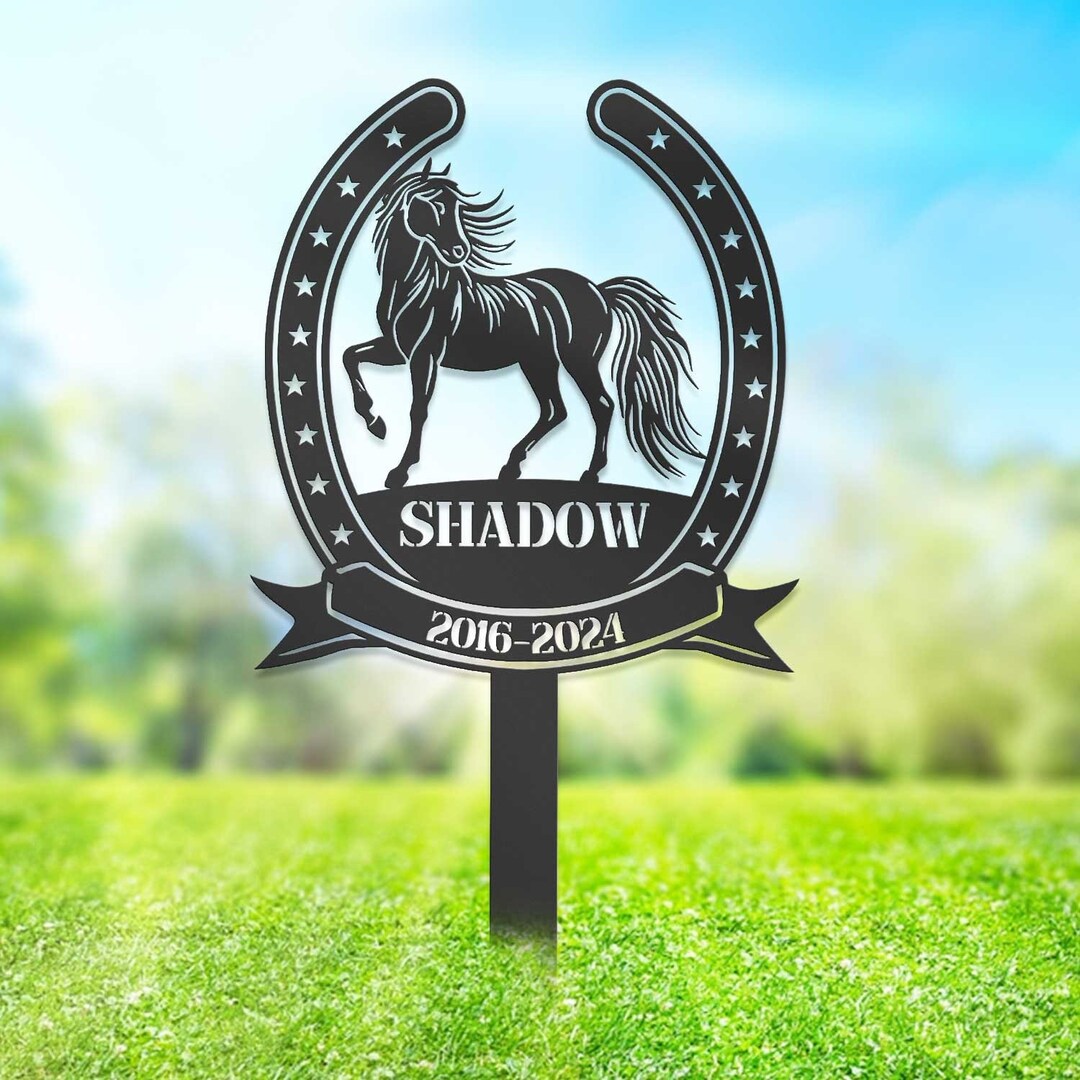 Custom Horse Memorial Sign, Horse Stake, Horse Sympathy Gift, Horse ...