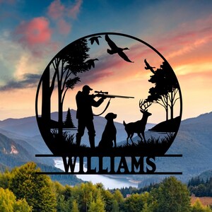 Personalized Hunting Metal Sign, Duck Hunting Sign, Deer Hunting Sign ...