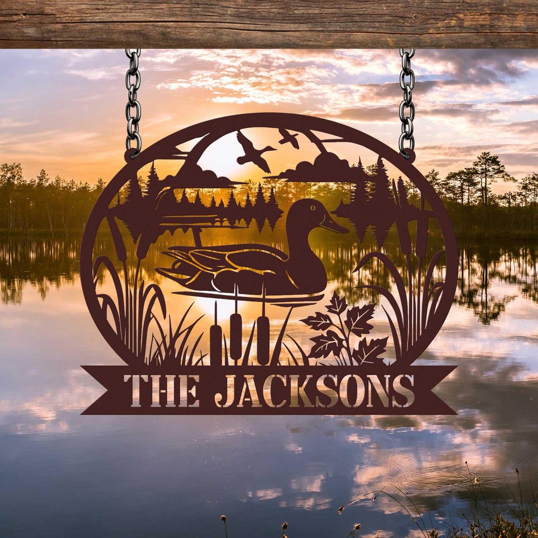 Personalized Duck Hunting Metal Sign, Mallard Duck Hunting Sign ...