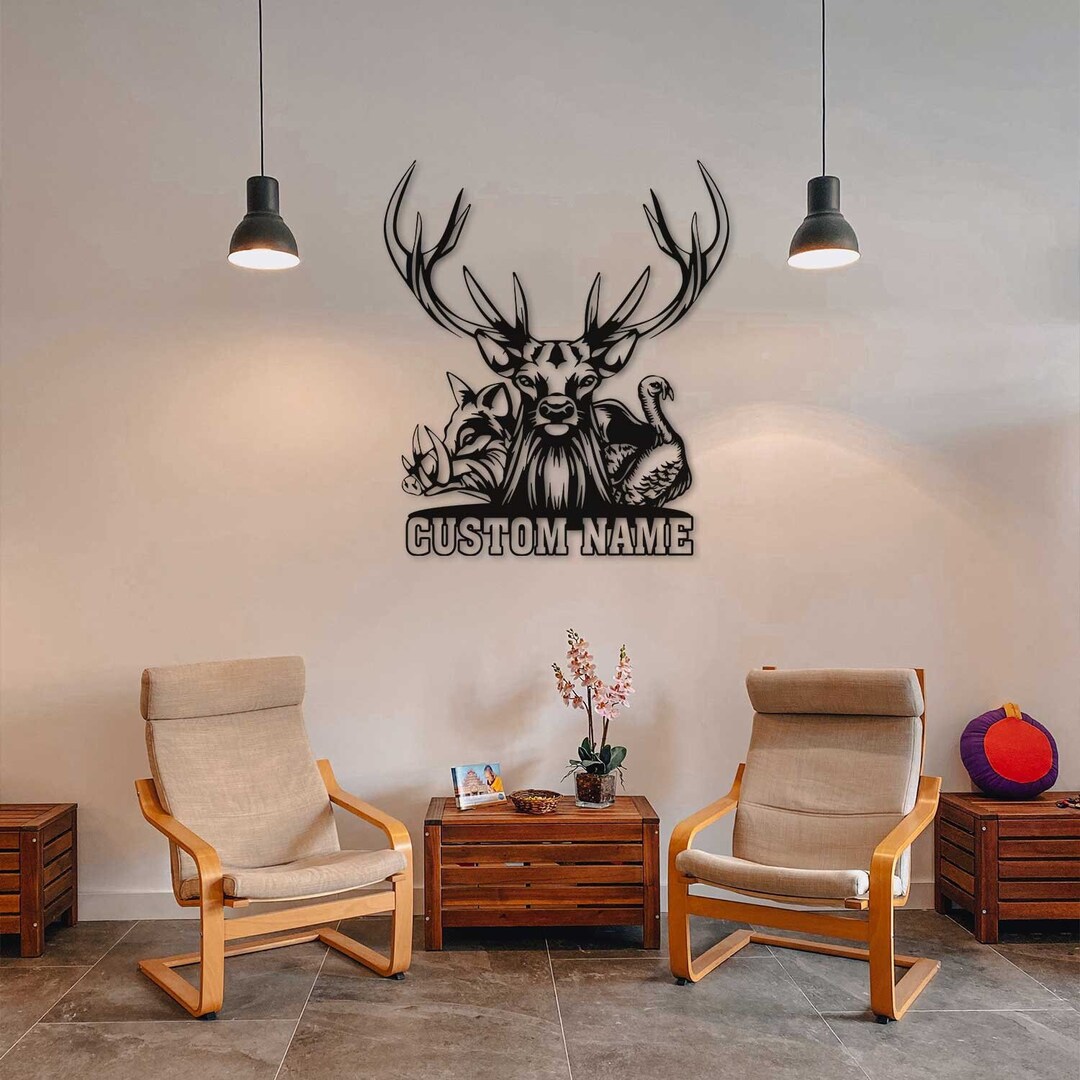 Custom Hunting Metal Sign, Deer Hunting Sign, Personalized Hunter Name ...