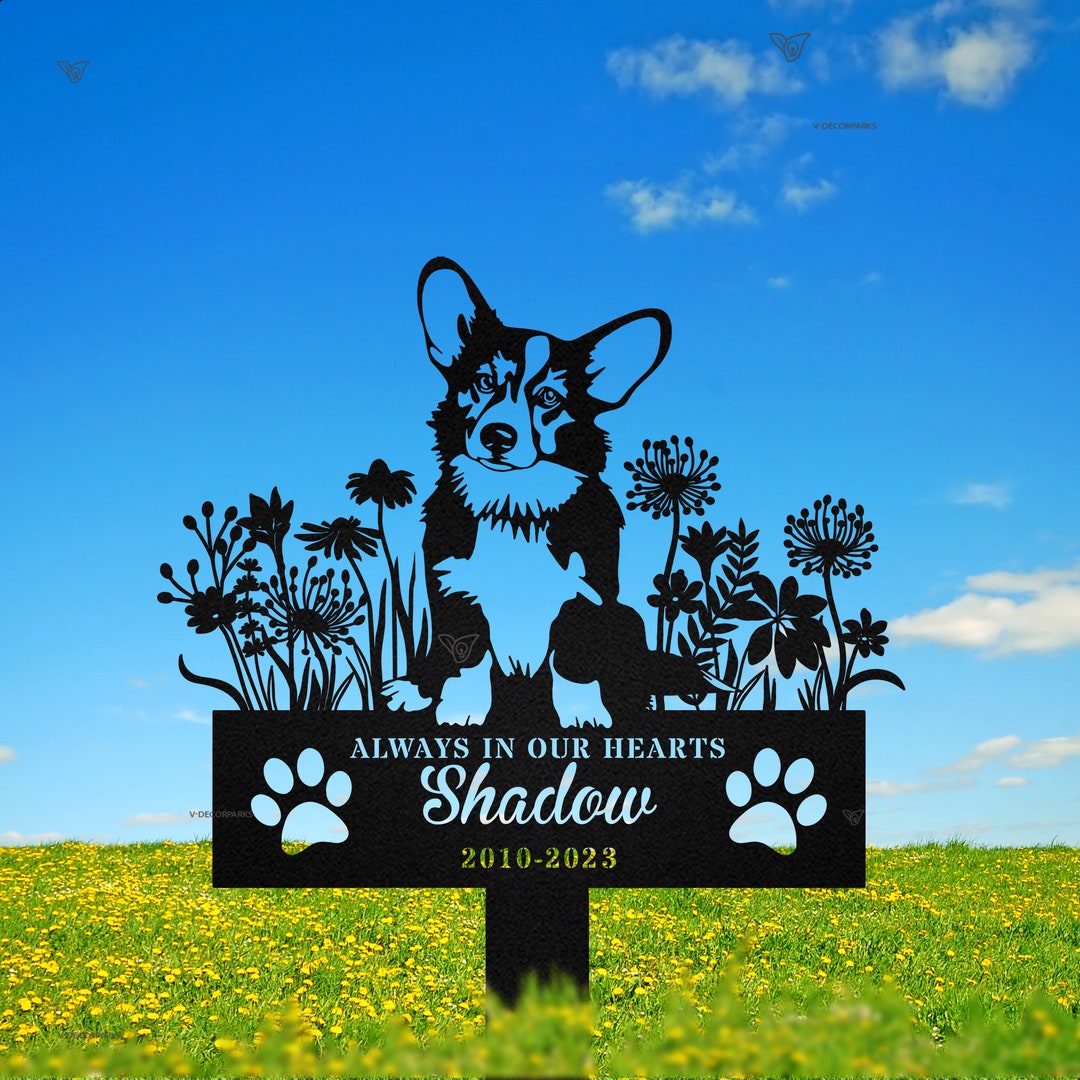 Dog Memorial Stake Personalized, Metal Stake, Custom Dog Garden Stake ...