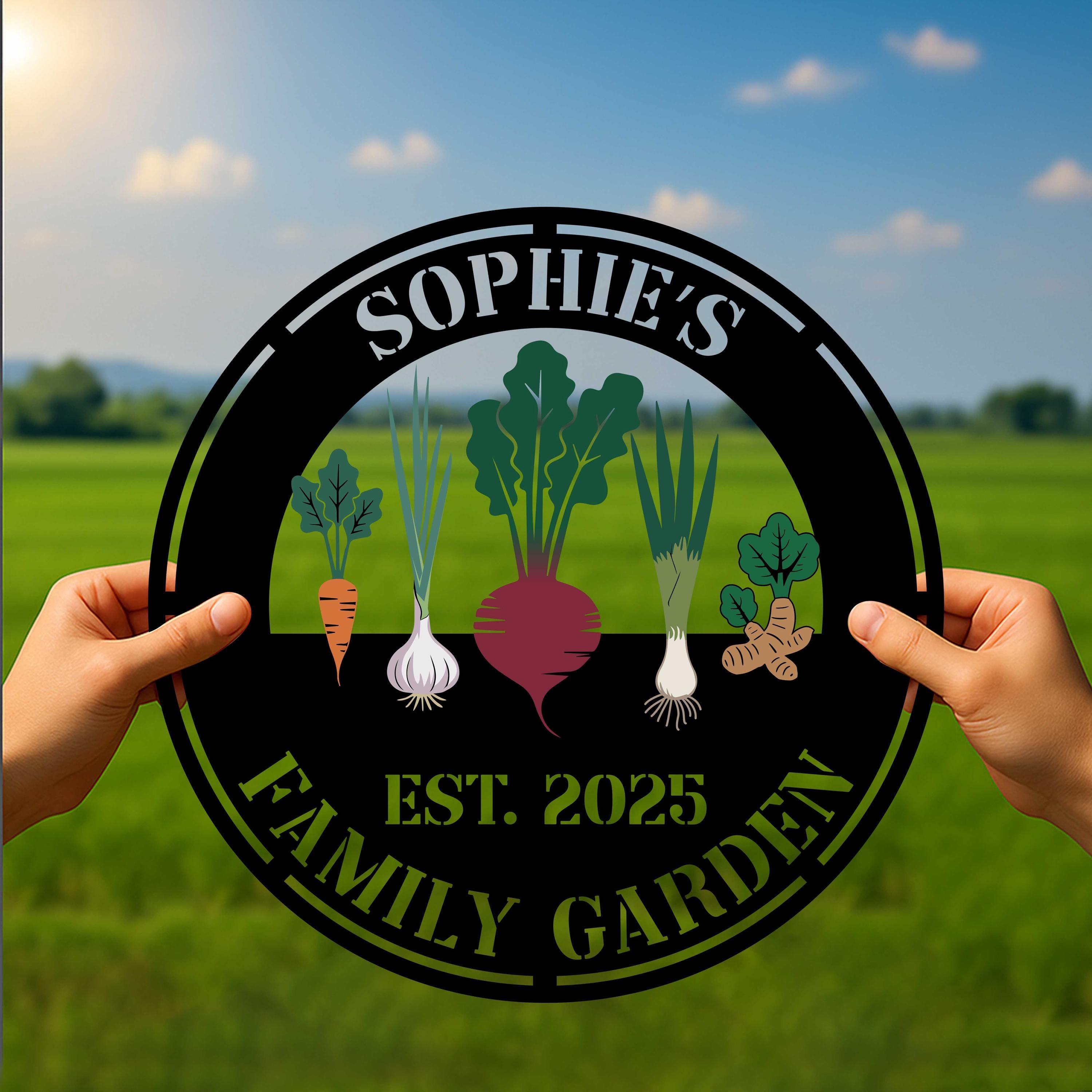 Personalized Vegetable Garden Sign, Vegetable Garden Metal Sign, Home ...