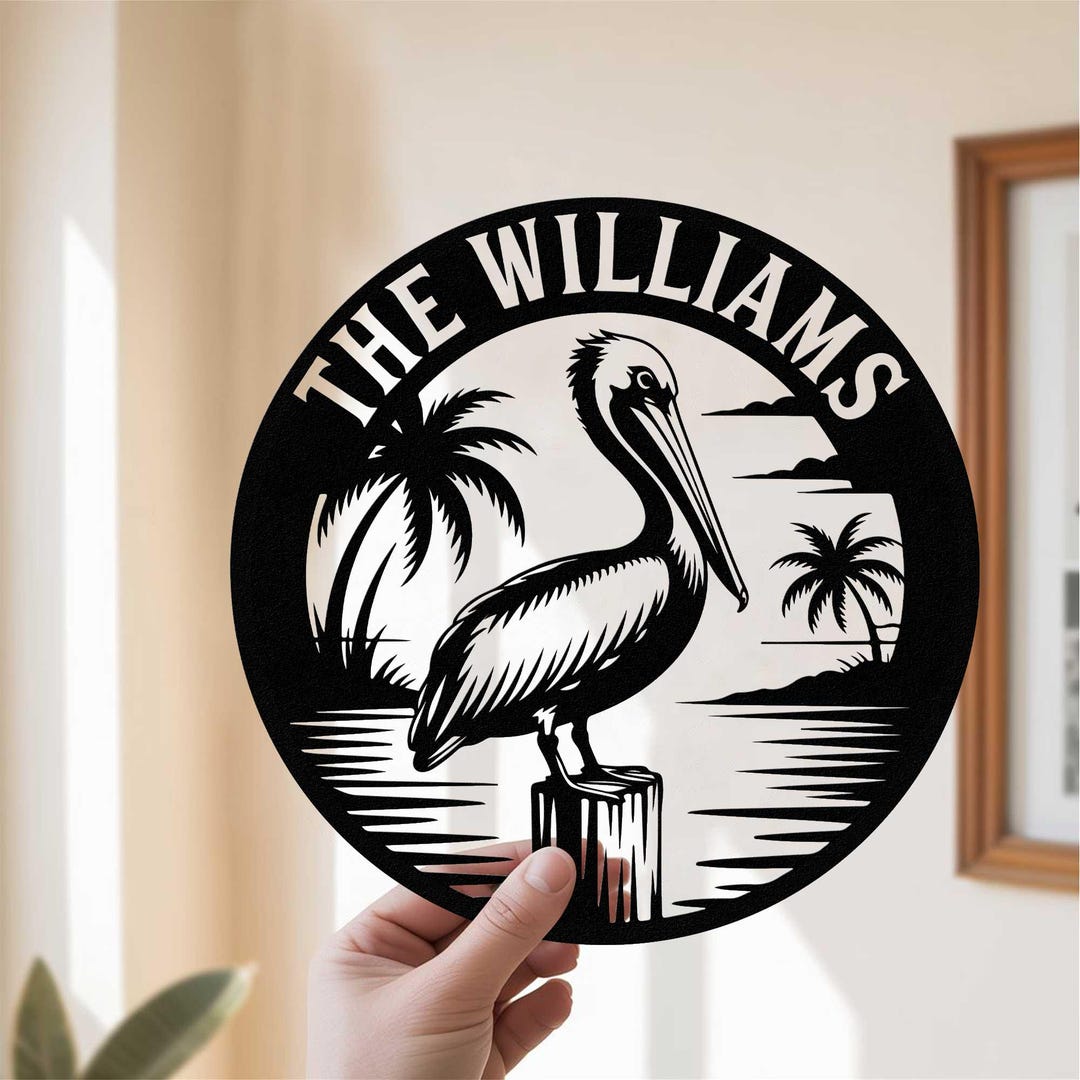 Custom Pelican Metal Sign, Pelican Wall Art, Pelican Lover Gift ...
