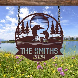 Custom Loon Metal Sign, Lake House Metal Sign, Outdoor Decor, Duck ...