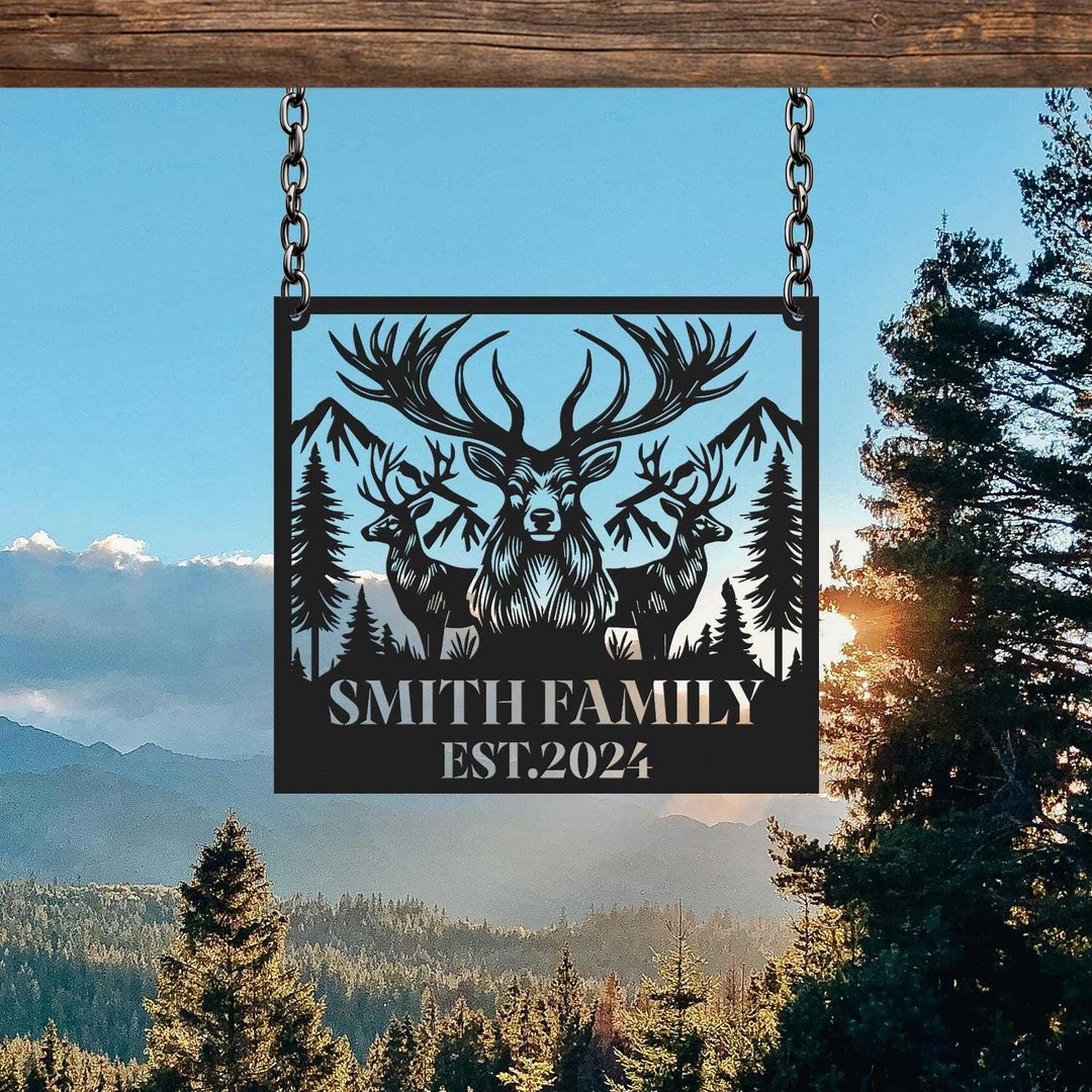 Metal Signs Outdoor Personalized Family Cabin Sign | Cabin Sign ...