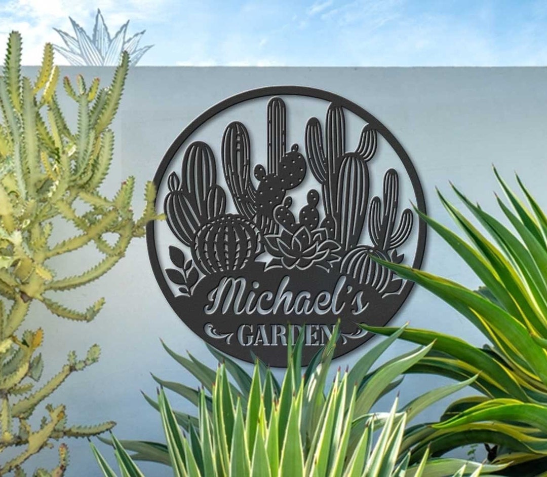 Custom Cactus Metal Wall Art, Cactus Metal Sign, Cactus Lover Gifts ...