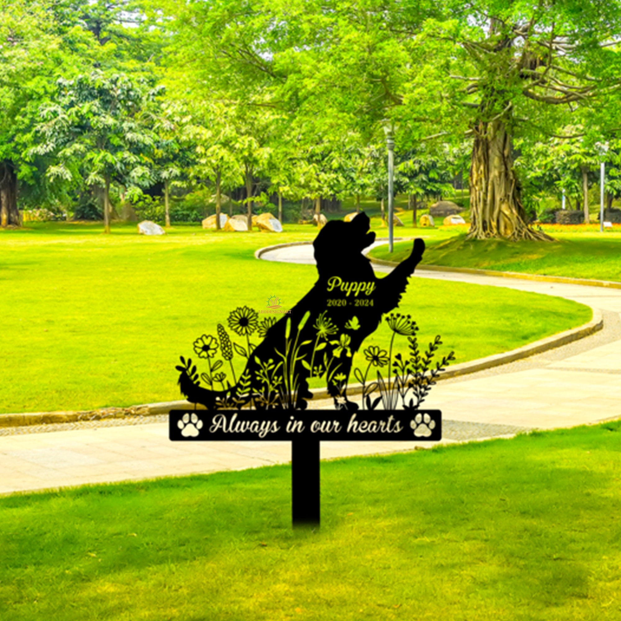 Personalized Dog Memorial Sign, Dog Garden Stake, Metal Stake, Dog ...
