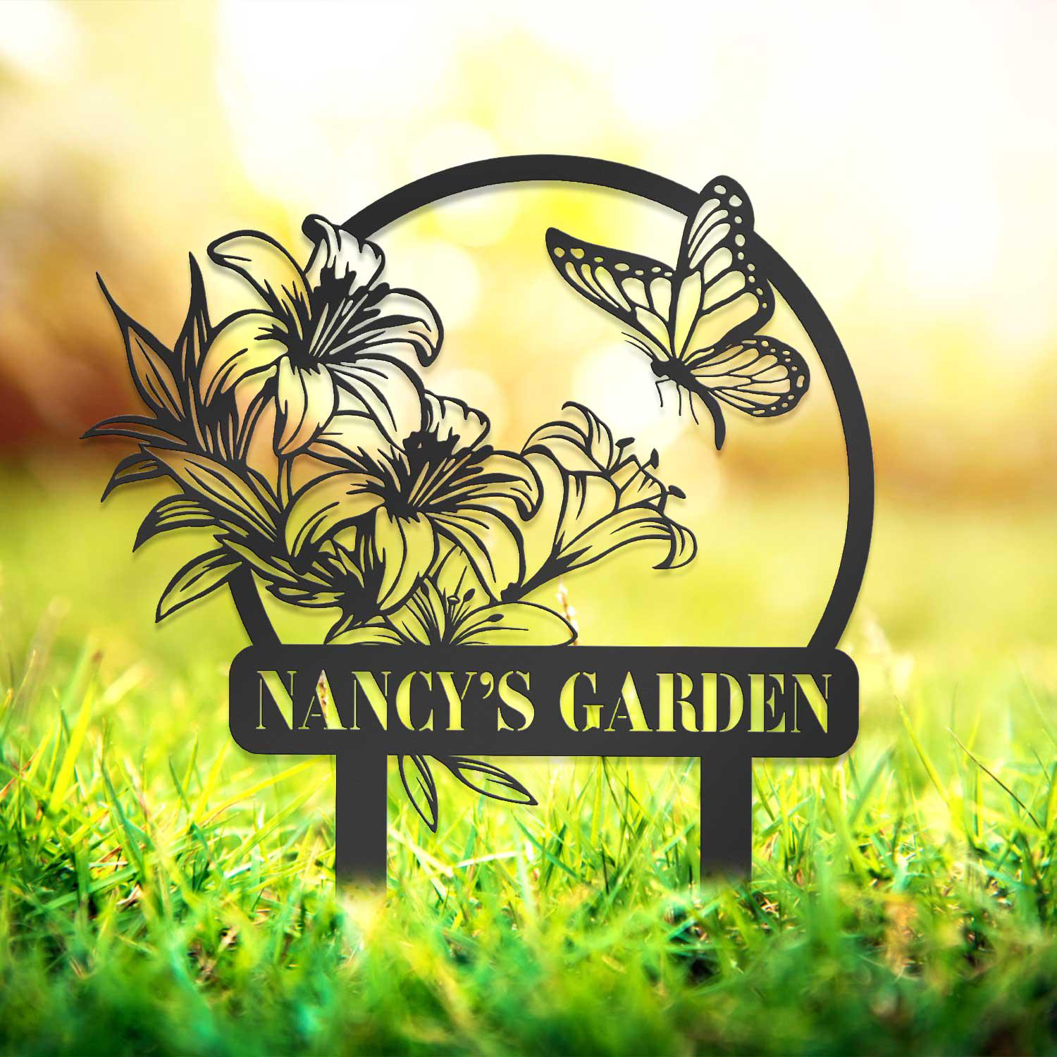 Custom Metal Garden Sign With Stake, Every Garden Design, Personalized ...