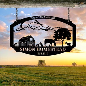 Personalized Your Metal Farm Sign, Farmhouse Metal Sign, Custom Ranch ...