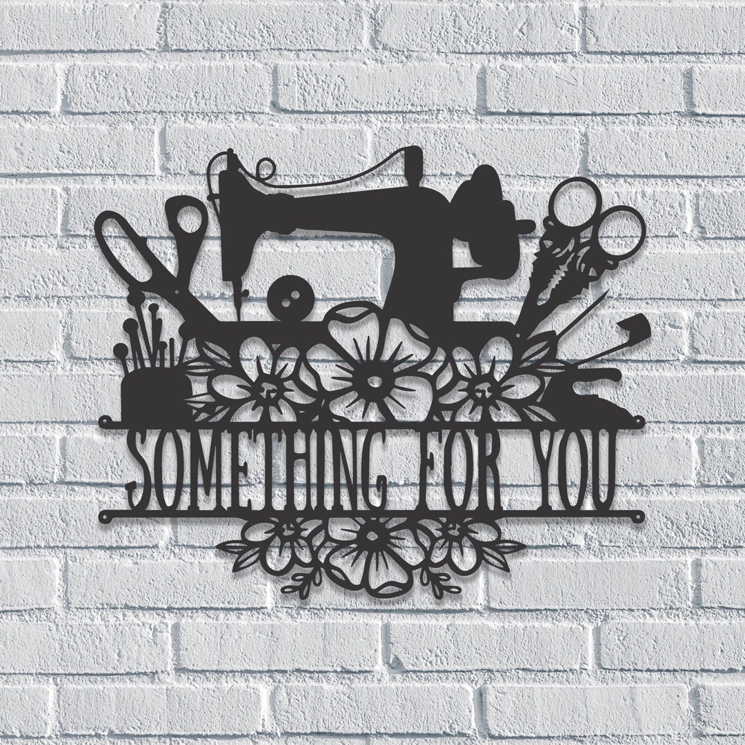 Custom Sewing Machine Metal Sign, Personalized Sewing Room Sign Vintage ...