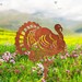 Rust Wild Turkey Metal Sign, Turkey Stake, Garden Decor, Turkey Yard ...