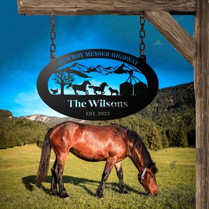 Personalized Your Metal Farm Sign, Farmhouse Metal Sign, Custom Ranch ...