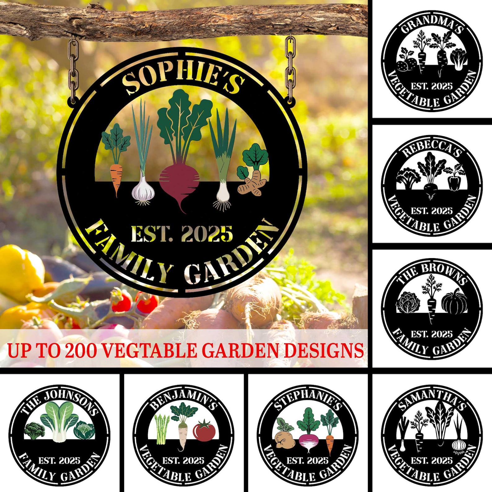 Personalized Vegetable Garden Sign, Vegetable Garden Metal Sign, Home ...