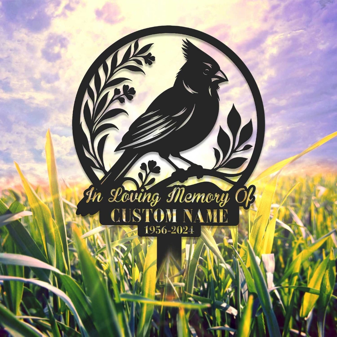 Custom Cardinals Metal Sign, Bird Lovers Gift, Cardinal Wall Decor ...