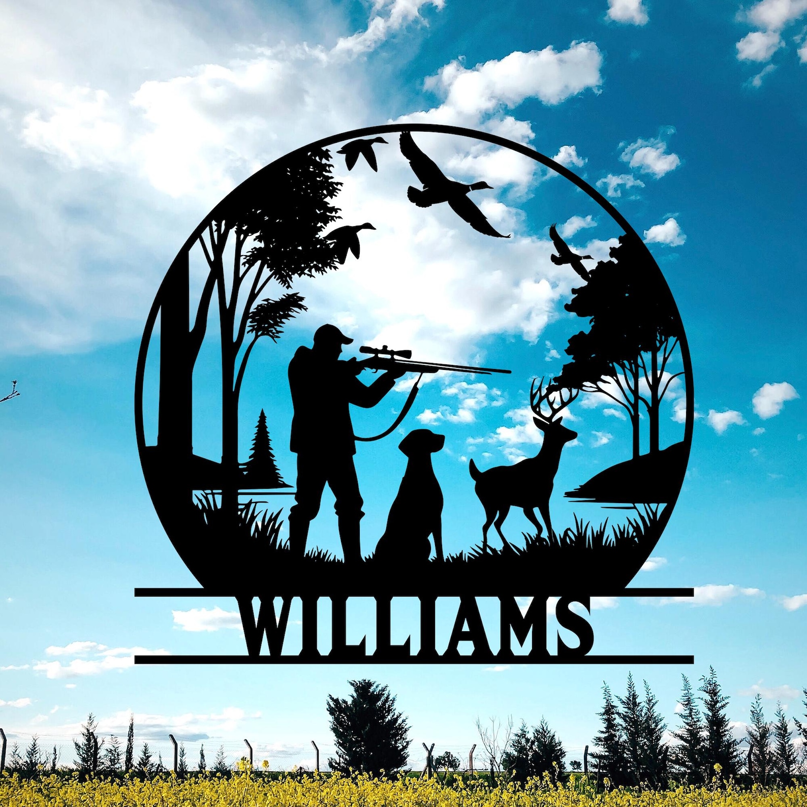 Personalized Hunting Metal Sign, Duck Hunting Sign, Deer Hunting Sign ...