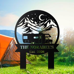 Custom Your Camping Metal Sign, Custom Camper Sign, Campsite Sign ...