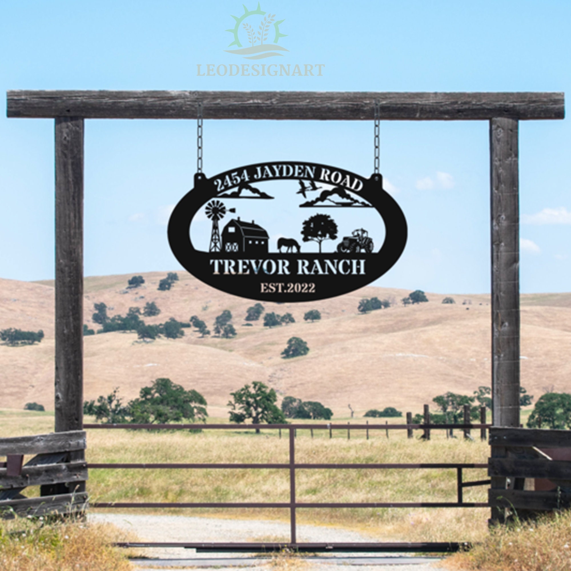 Custom Your Own Metal Farm Sign, Personalized Farmhouse Metal Sign ...