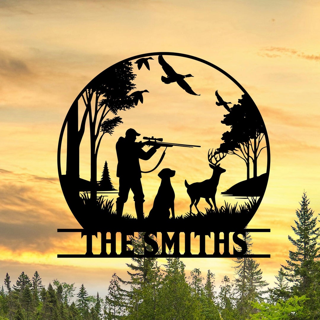 Personalized Hunting Metal Sign, Duck Hunting Sign, Deer Hunting Sign ...