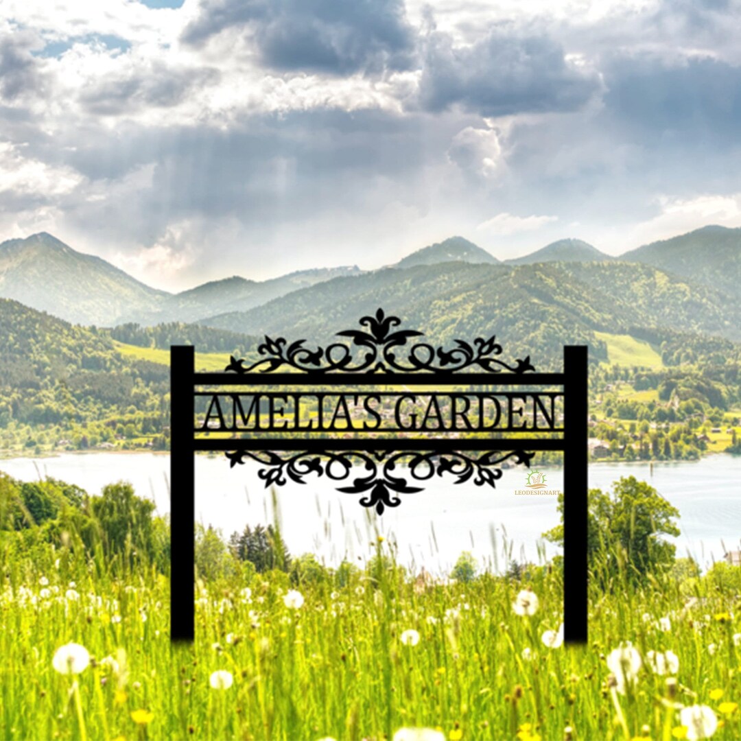 Custom Garden Sign With Stake, Personalized Garden Stake, Metal Garden ...