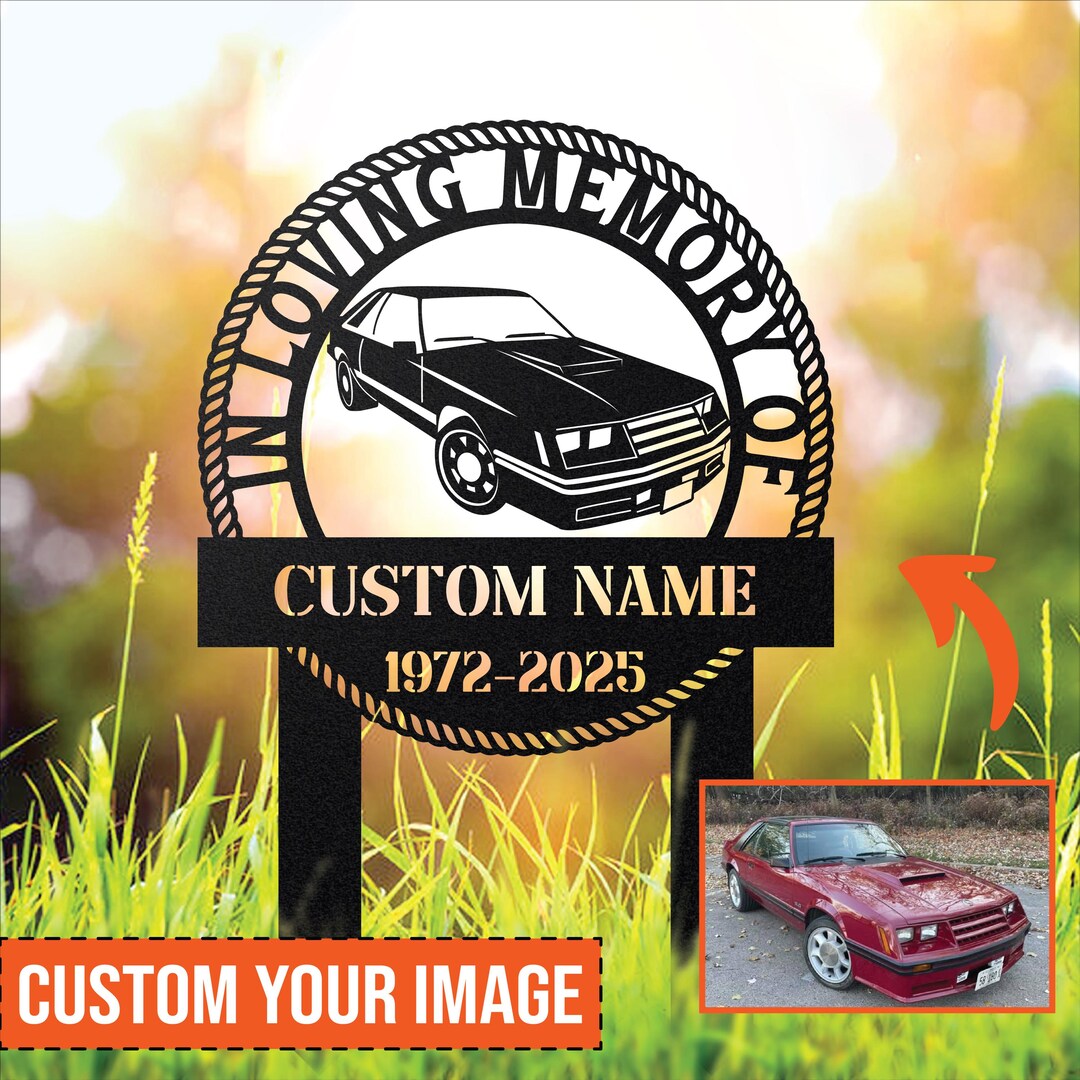 Cusom Car Memorial Metal Sign, Personalized Car Memorial Plaque, Custom ...