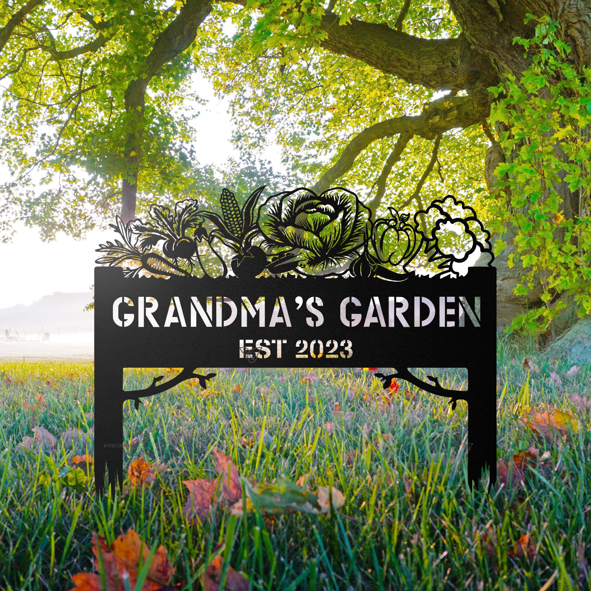 Custom Vegetable Garden Sign, Personalized Garden Stake, Gardeners Gift ...