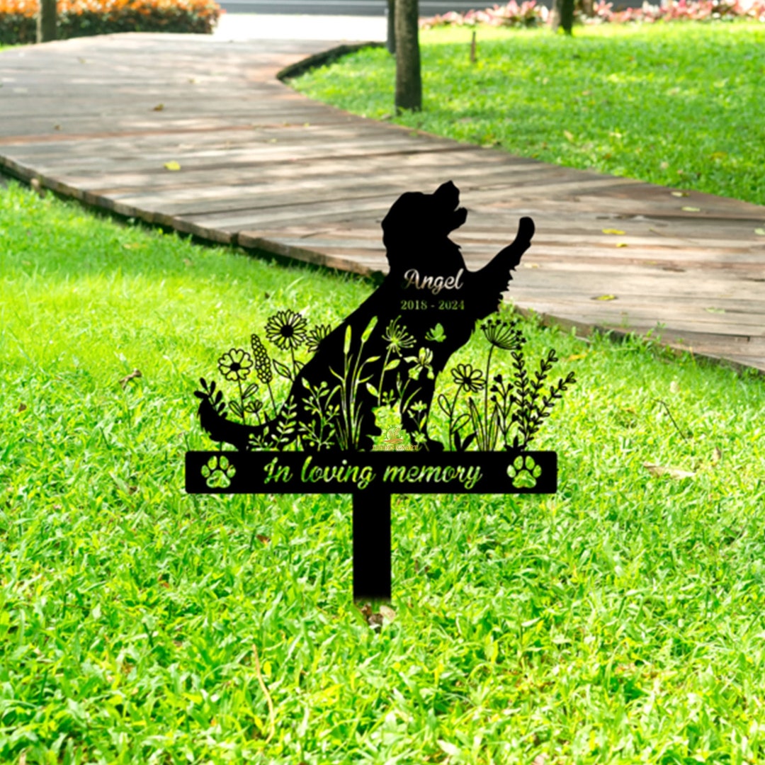 Personalized Dog Memorial Sign, Dog Garden Stake, Metal Stake, Dog ...