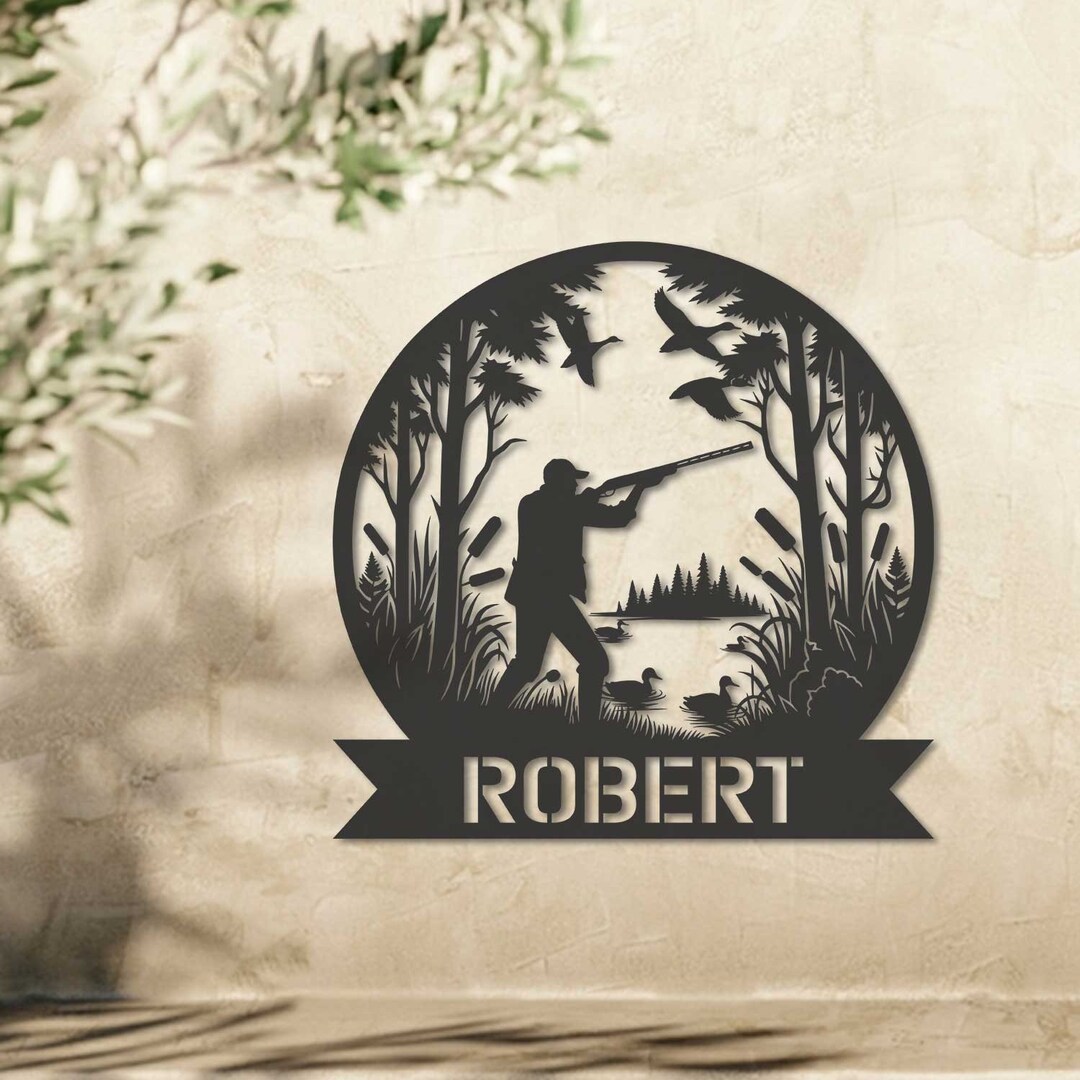 Personalized Duck Hunting Metal Wall Art, Duck Hunting Sign, Hunter ...