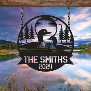 Custom Loon Metal Sign, Lake House Metal Sign, Outdoor Decor, Duck ...