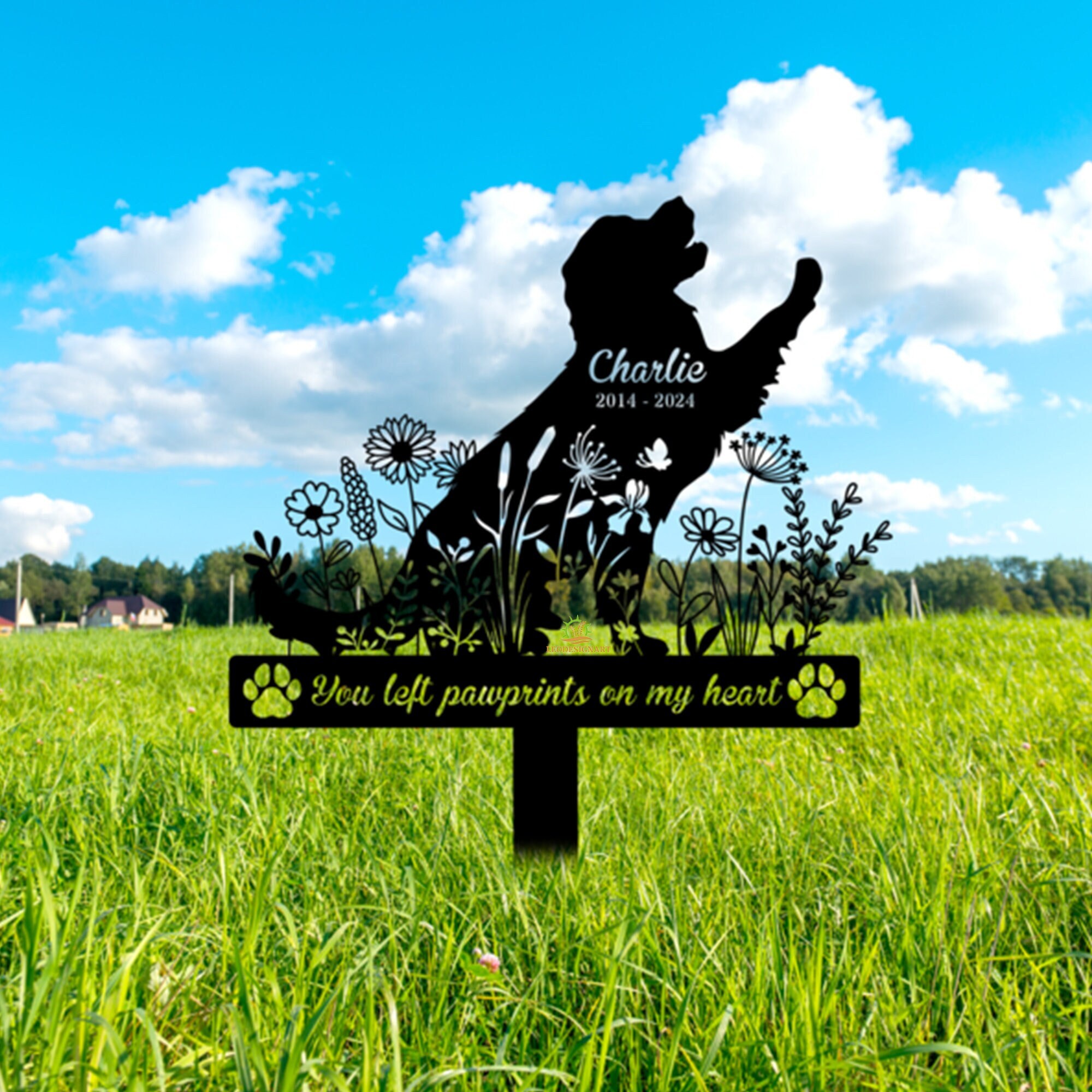 Personalized Dog Memorial Sign, Dog Garden Stake, Metal Stake, Dog ...