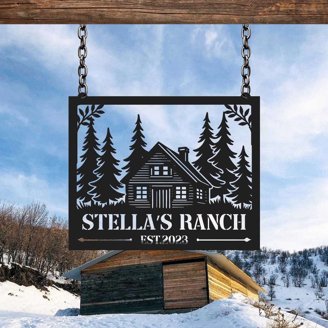 Personalized Cabin Sign, Lodge Decor, Carved Sign, Custom Family Name ...