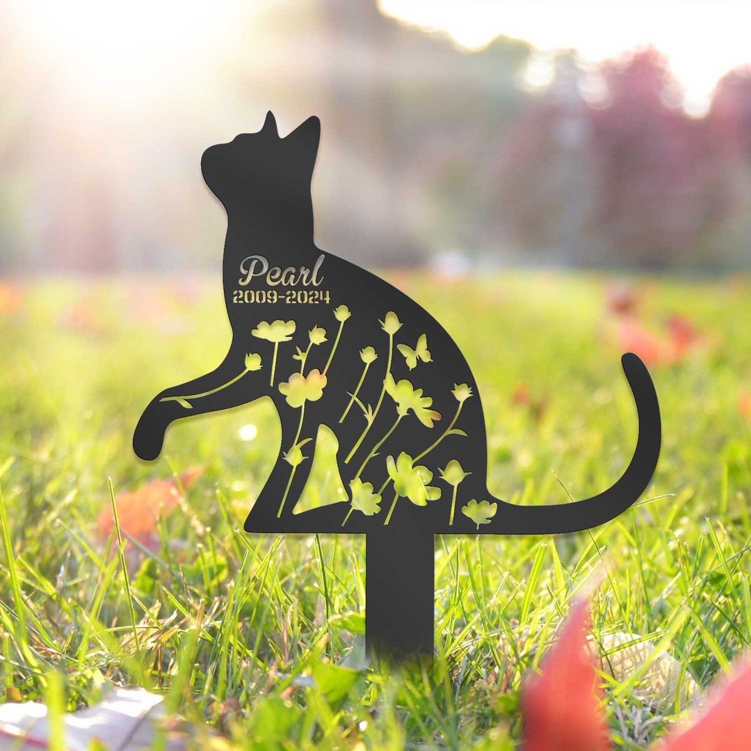 Personalized Cat Memorial Sign With Stake, Cat Memorial Plaque, Cat ...