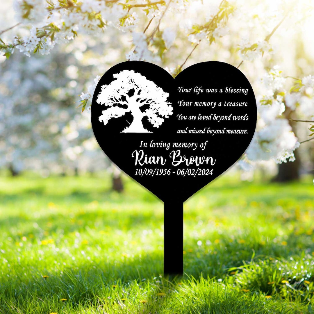 Custom Dad Memorial Garden Stake, Memorial Tree Stake, Personalized Dad ...