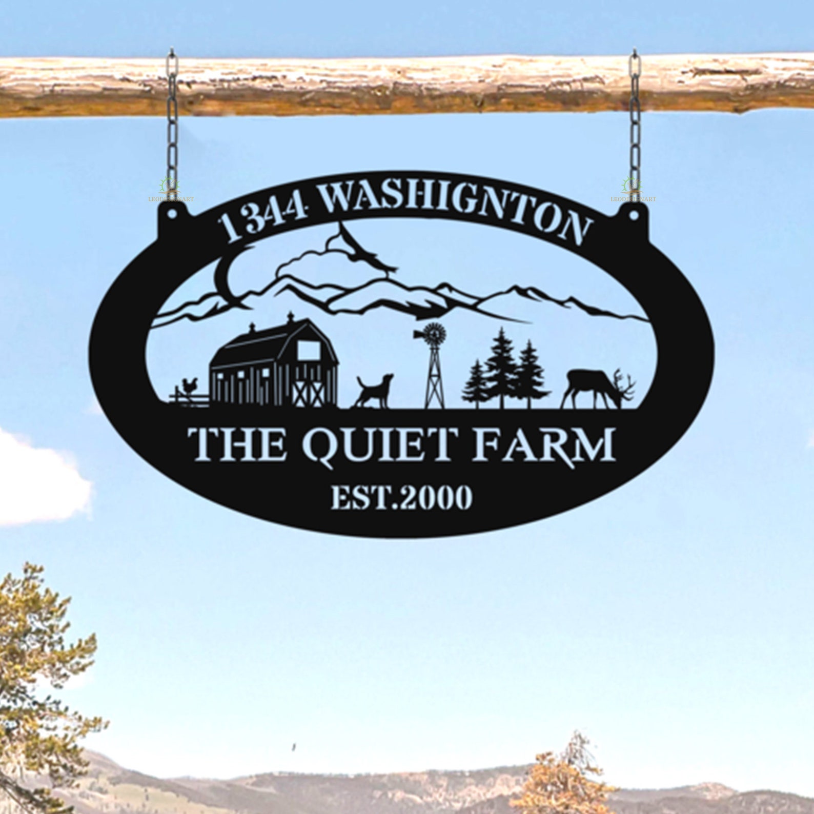 Custom Your Own Metal Farm Sign, Personalized Farmhouse Metal Sign ...