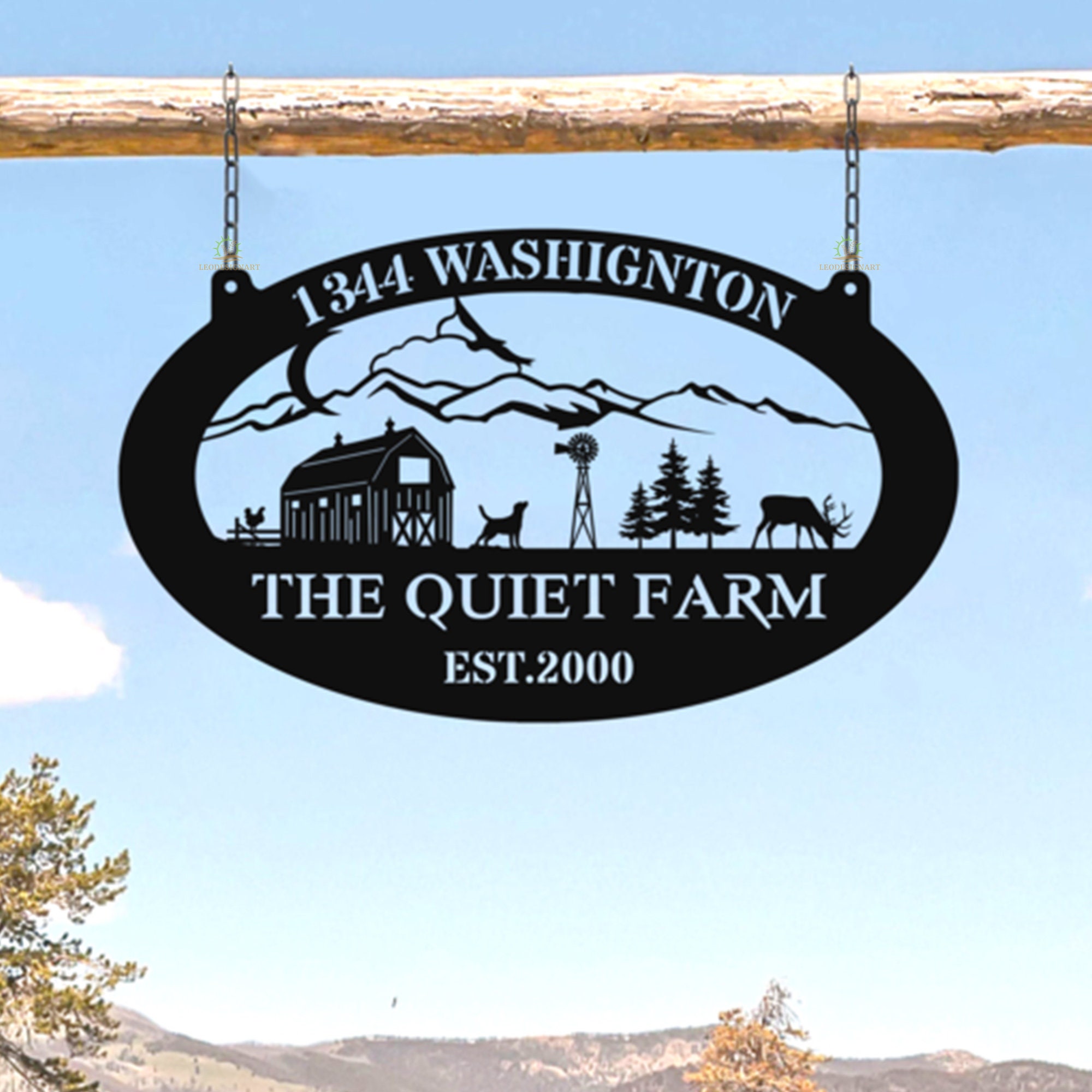 Custom Your Own Metal Farm Sign, Personalized Farmhouse Metal Sign ...